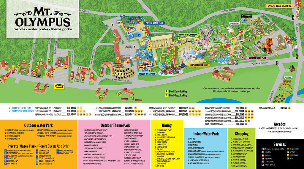Resort Map - Mt. Olympus Water & Theme Park Resort Map - Mt. Olympus Water & Theme Park